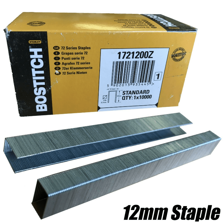 Stanley Bostitch 12mm Galvanised Power Crown Staples 72 Series - Box