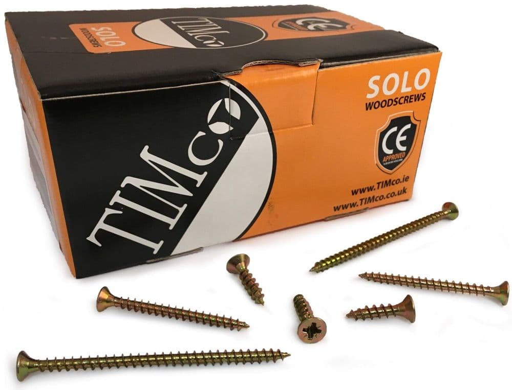 Timco Solo Woodscrews Yellow Pozi Countersunk Wood Screw 3G 4G 5G 6G ...