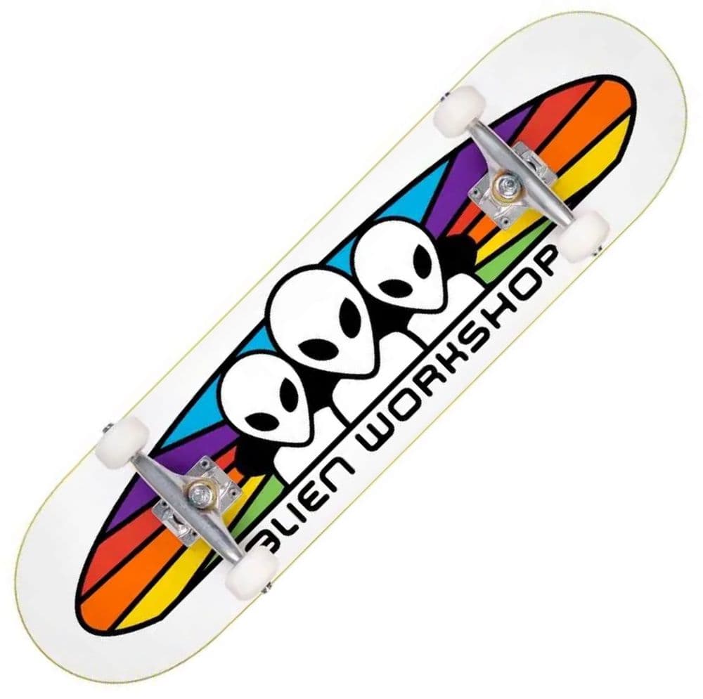 ALIEN WORKSHOP "Spectrum" Complete Skateboard 8" x 31 625" WHITE Park ...