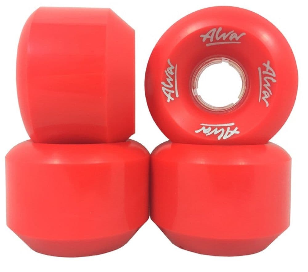 ALVA "Conical" Skateboard Wheels 59mm 88a RED Pool Park Ramp Old Skool ...