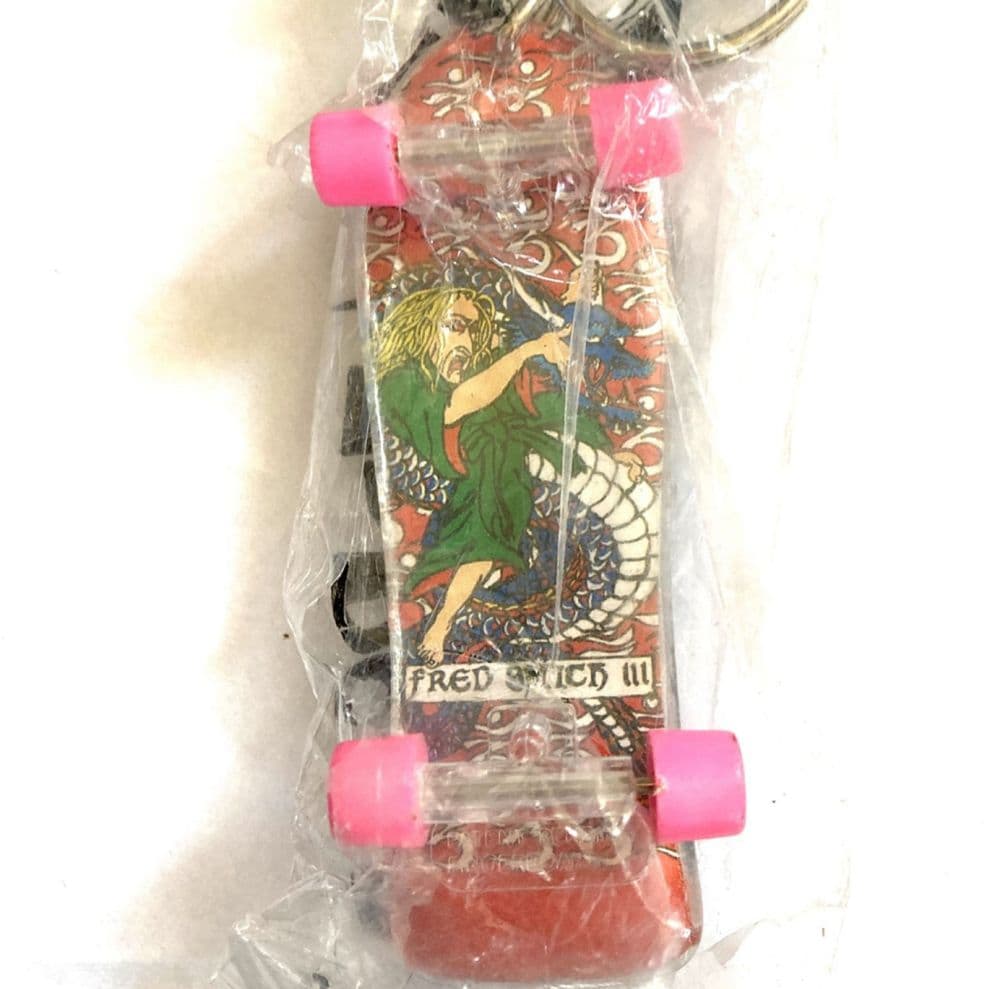 ALVA FINGER BOARD Skateboard "Fred Smith III" RED PINK Wheels Vintage ...