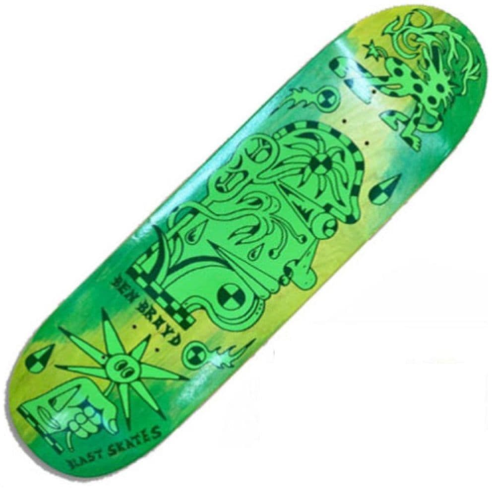 BLAST SKATES "Ben Broyd Pro" Skateboard Deck 8 8" x 32" GREEN Park Street