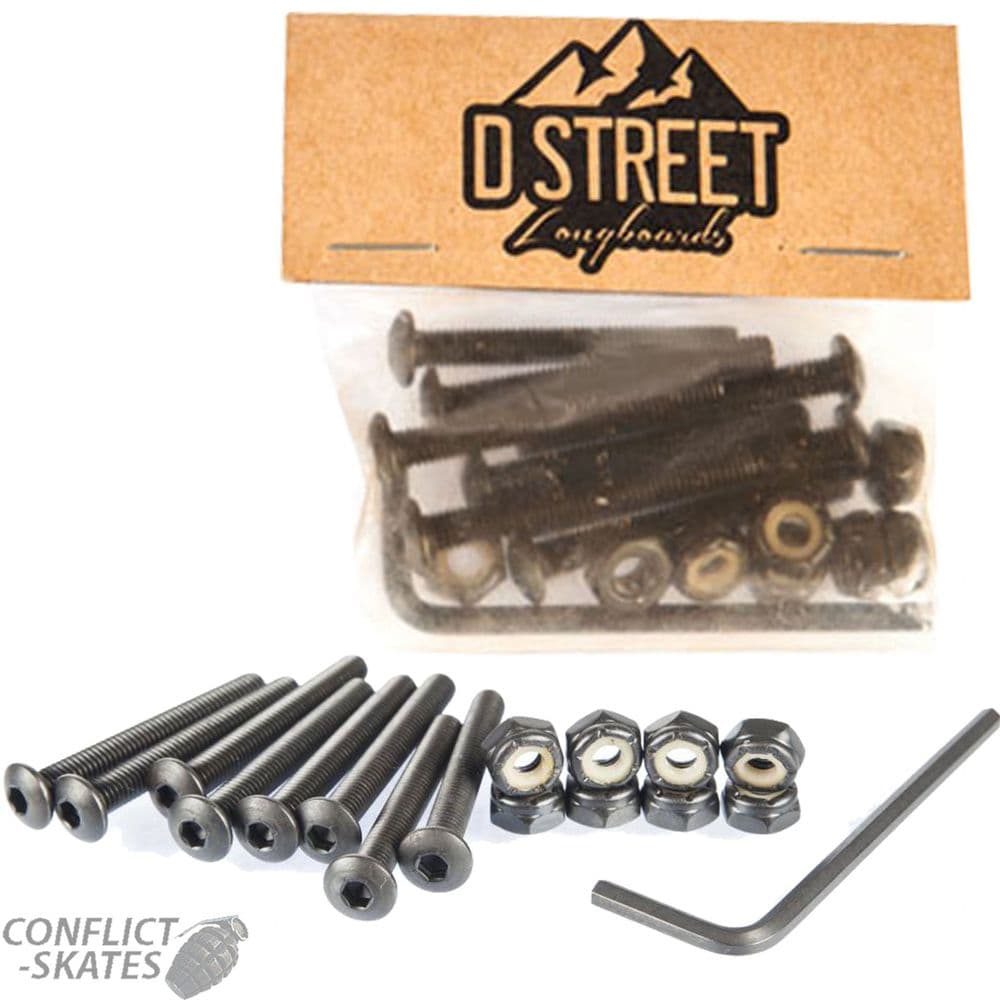 D STREET Skateboard Domehead Truck Bolts 1 5" Allen Longboard 1 1/2 ...