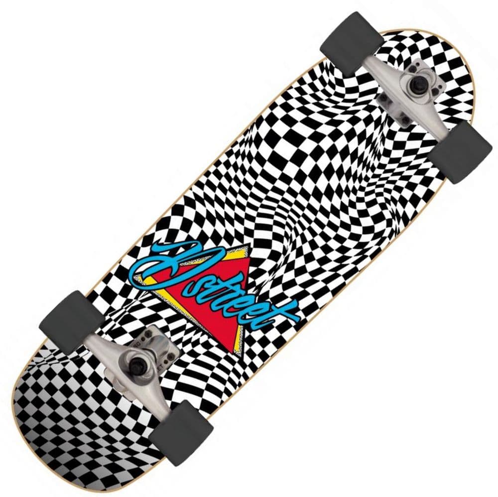 D-STREET SURFSKATE "Check Warp" Skateboard 10" x 32" Surf Carve ...