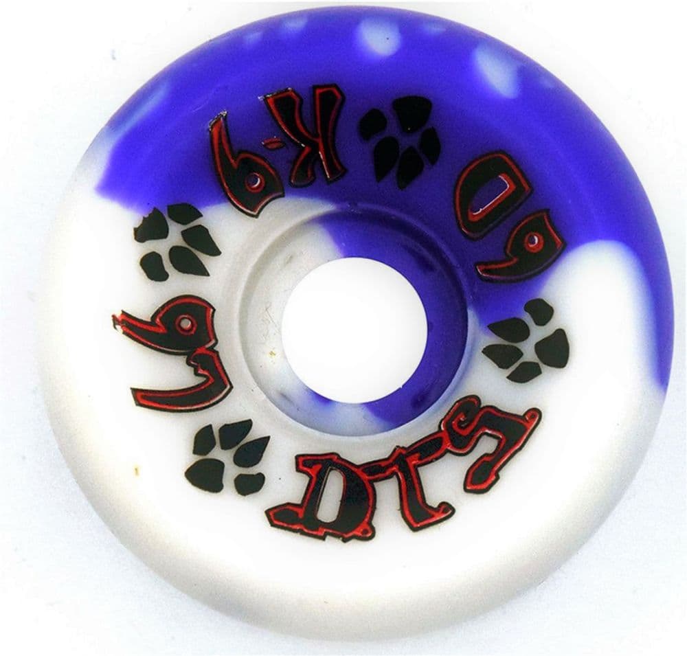 DOGTOWN "K9" Skateboard Wheels 60mm 97a PURPLE WHITE 1980s Reissues ...