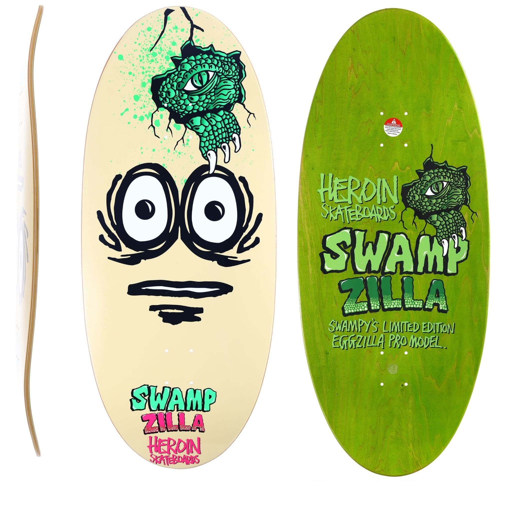HEROIN "Swampzilla" Complete Skateboard 13" Wide Slappy 10" Trucks Snot ...