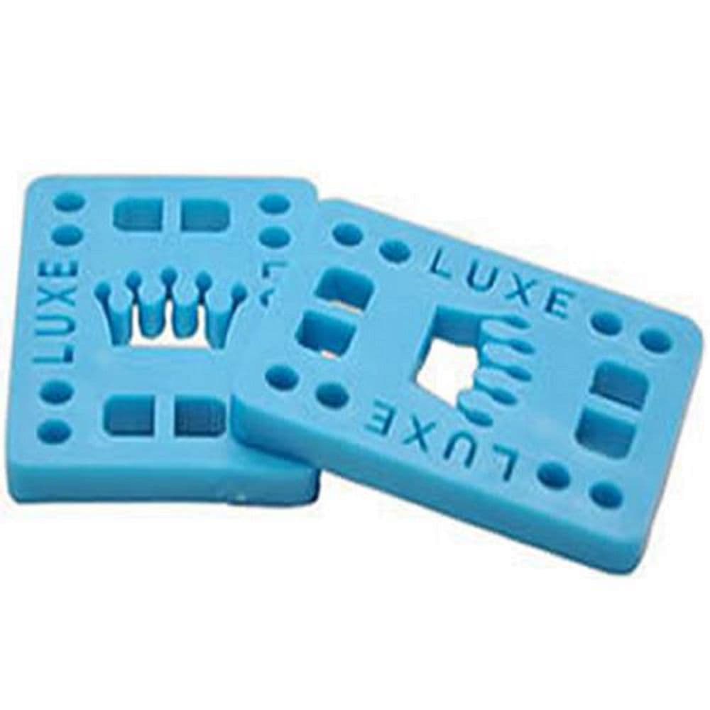 LUXE "Quarter Inch" Skateboard Riser Pads 1/4" 6 5mm Longboard BLUE Pair