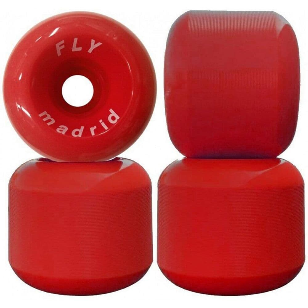 MADRID "Fly" Skateboard Wheels 60mm 90a RED 1980s Old Skool Stranger Things