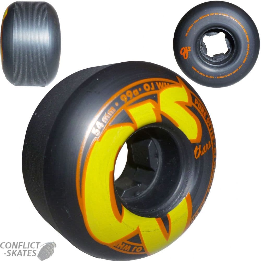 OJ "Logo Family" Skateboard Wheels 54mm 99a Park Street OJs BLACK