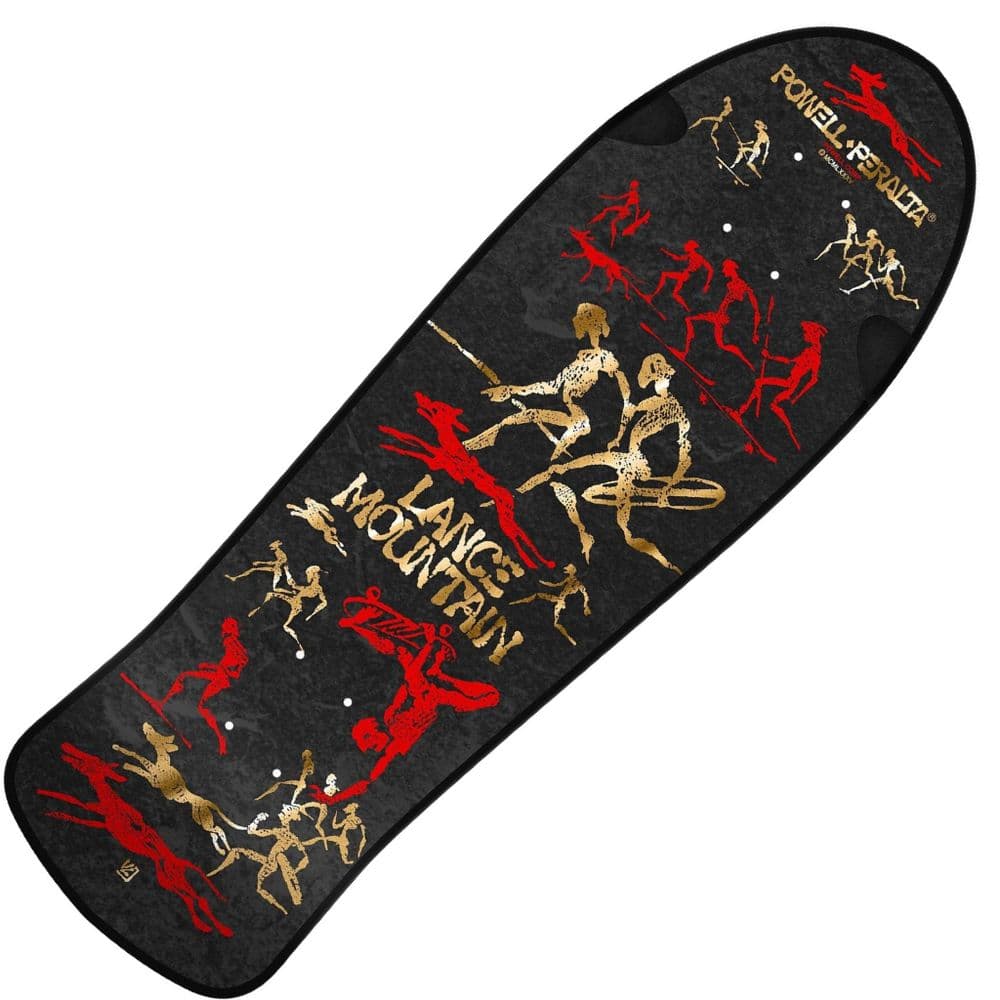 POWELL PERALTA Bones Brigade Lance Mountain Series 16 Skateboard Deck BLACK / GOLD 9 9" 1980s Ltd