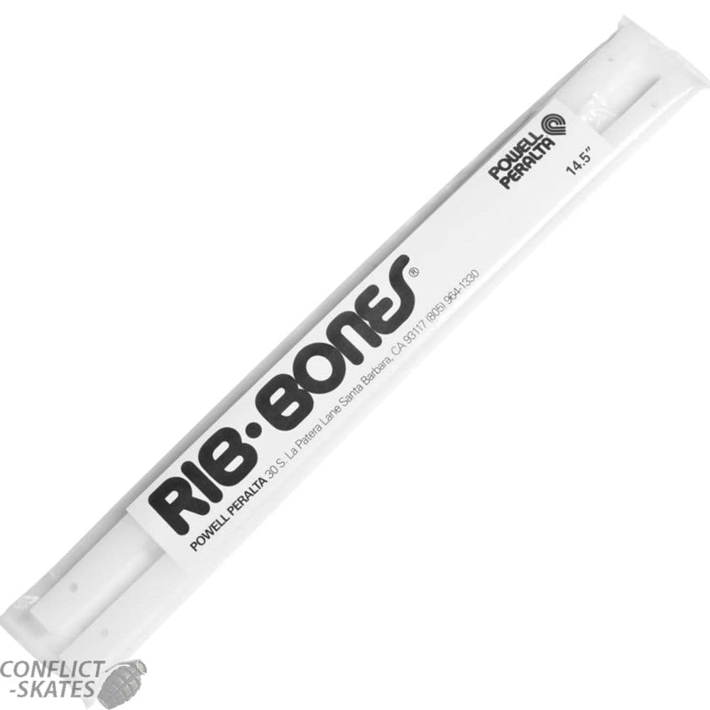 POWELL PERALTA Rib Bones Skateboard Rails Pair 14 5" Slide Bars WHITE