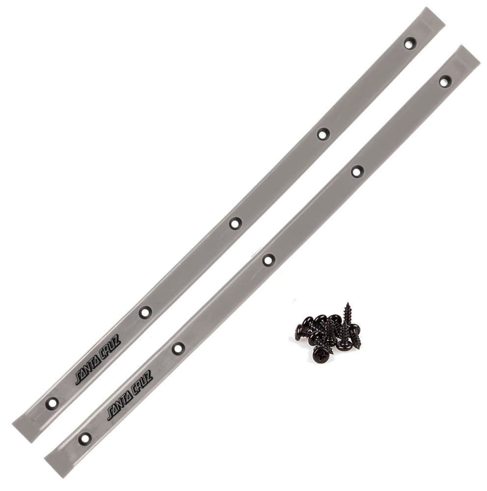 SANTA CRUZ "Cellblock - Slimline" Rails Skateboard SILVER Pair Slide ...