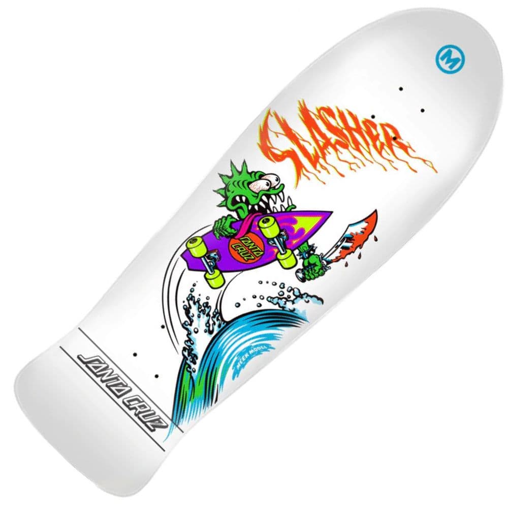 SANTA CRUZ "Meek - OG Slasher" Skateboard Deck 10 1" x 31 13" WHITE ...