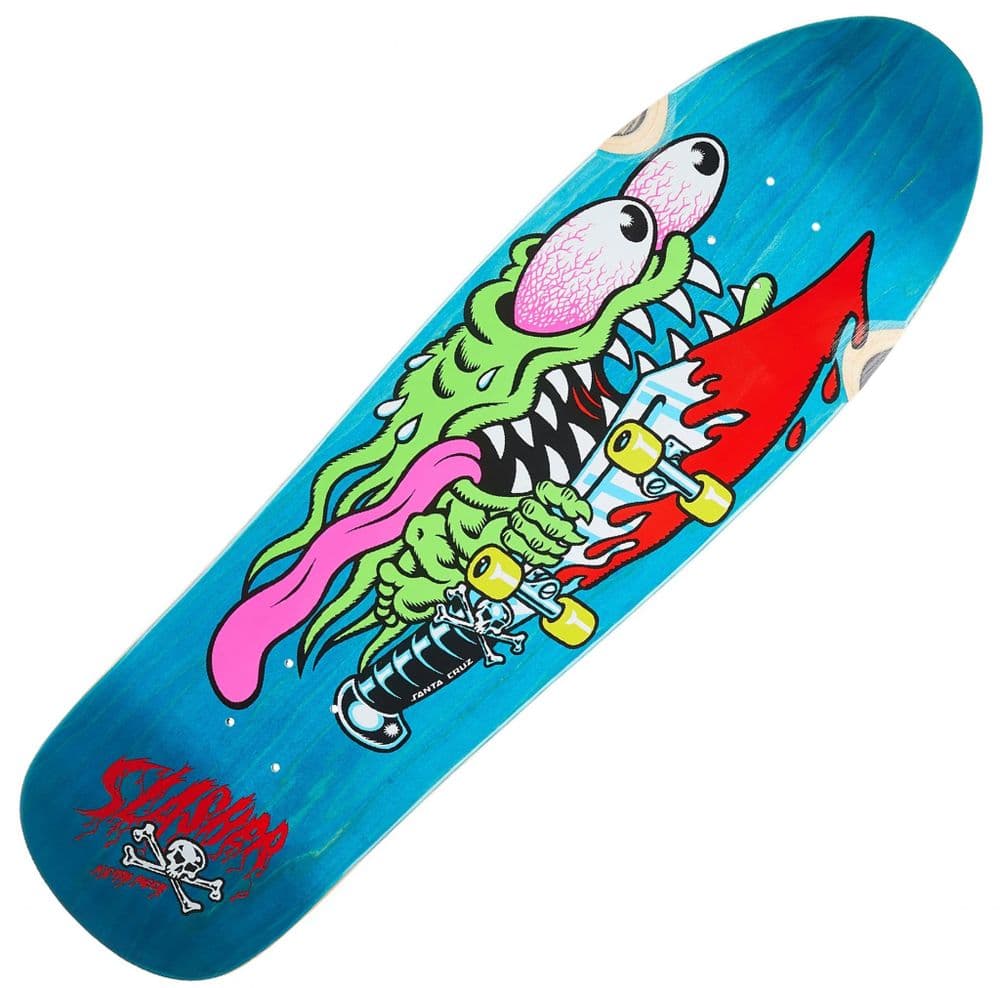 SANTA CRUZ "Meek Slasher" Skateboard Deck 9 23" x 31 67" 15"WB BLUE Old ...