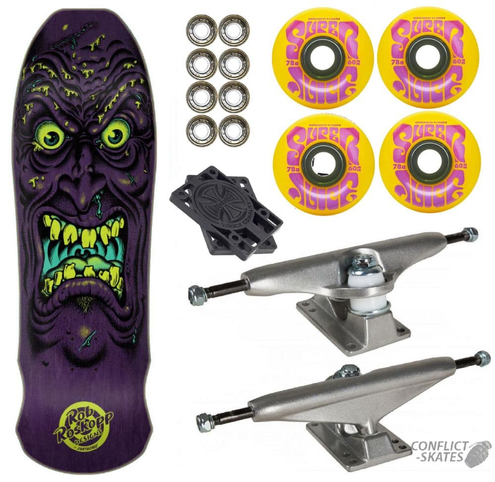 SANTA CRUZ Rob Roskopp "Face" Complete Skateboard 9 75" OJs Wheels ...