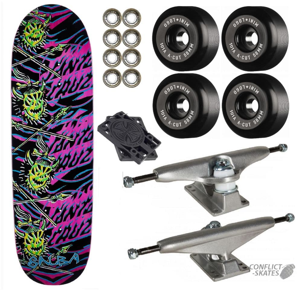 SANTA CRUZ Salba "Stencil" Complete Skateboard 9 25" x 31 95"Pool Park Vert