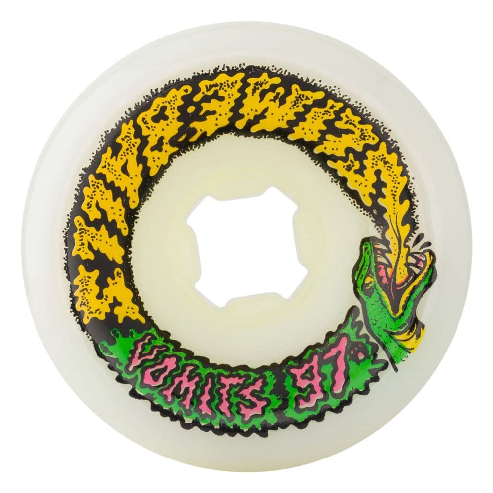 SANTA CRUZ "Slime Ball - Snake Vomits" Skateboard Wheels 60mm 97a WHITE ...
