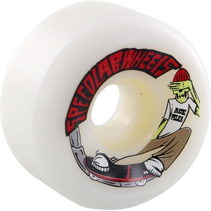 SPEEDLAB "Ace Pelka" Skateboard Wheels 56mm 97a WHITE Old Skool Pool ...