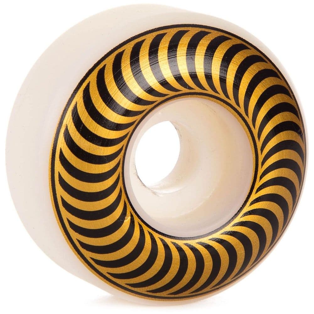 SPITFIRE "Classic" Skateboard Wheels 50mm 99a WHITE /GOLD Mini Ramp ...
