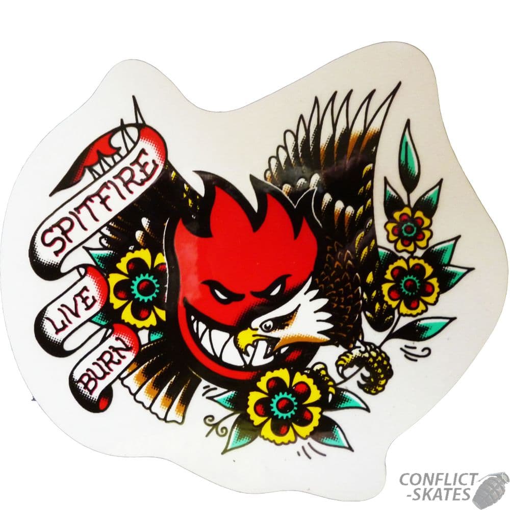 SPITFIRE "Tattoo Flash - Eagle" Skateboard Snowboard Sticker 13cm MED ...