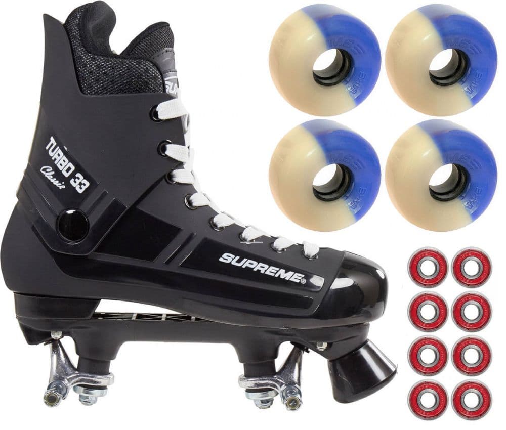 SUPREME "Turbo 33" Quad Roller Skates SIMS "Two Tone" WHEELS Complete ...