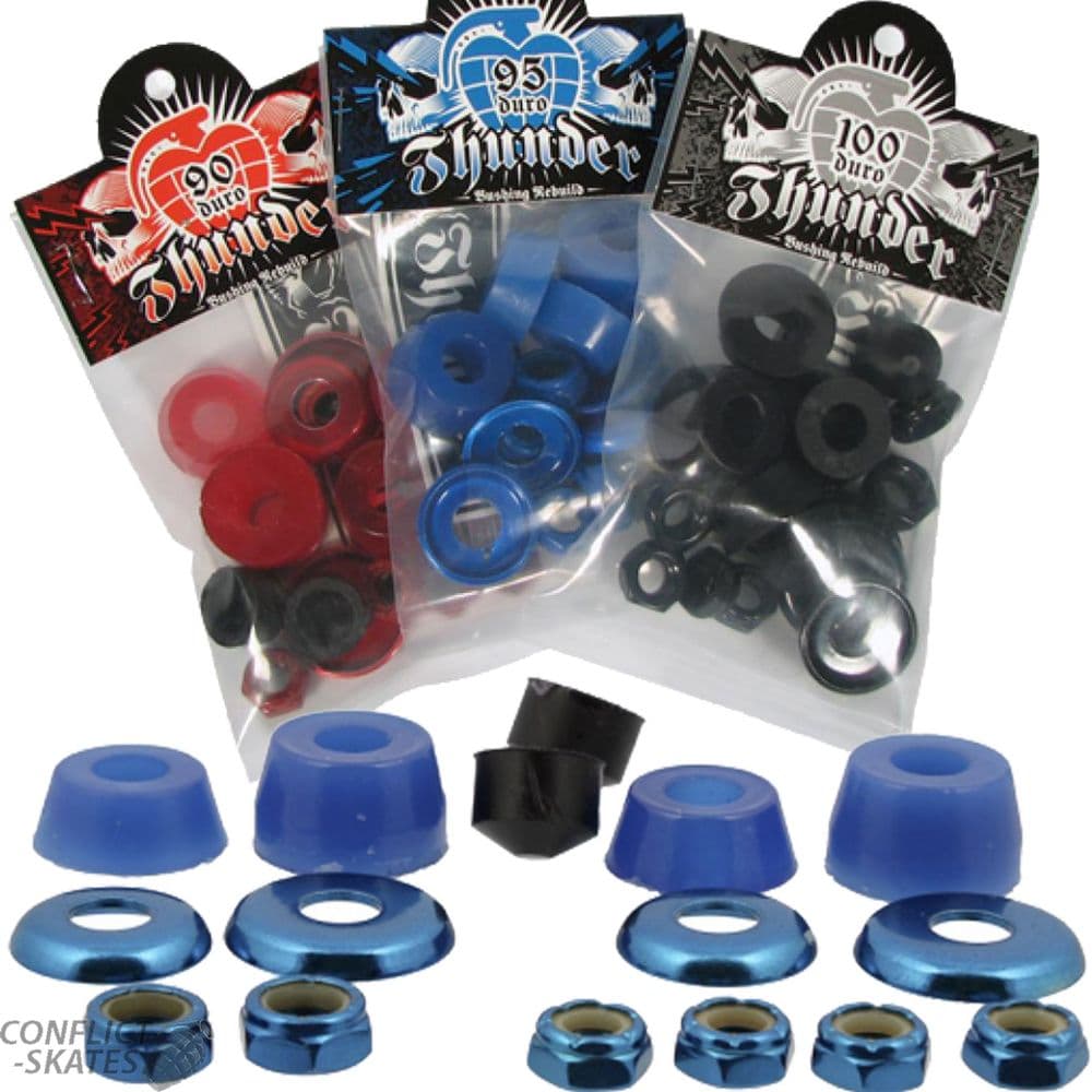 THUNDER "Rebuild Kit" Skateboard Bushings Nuts Washers Pivots 90a 95a ...
