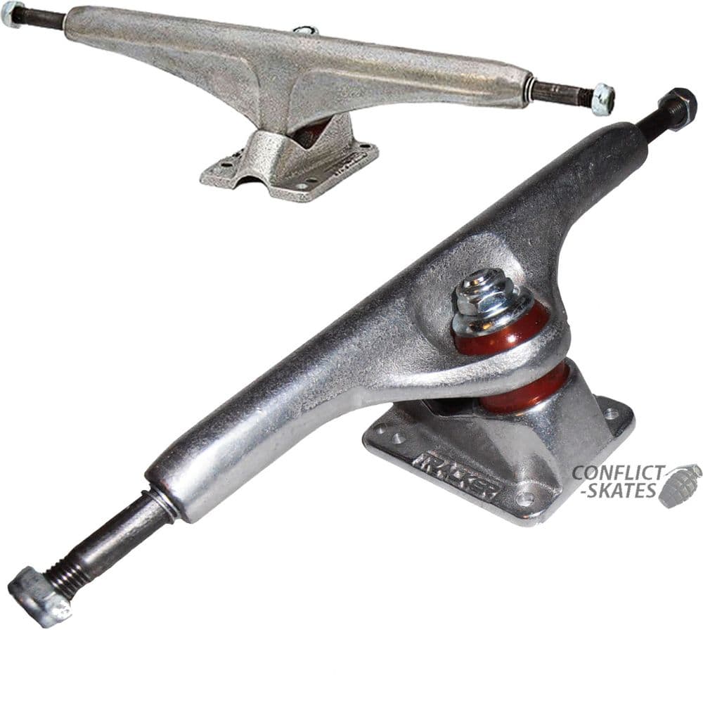 TRACKER "Dart" 184 Skateboard Trucks 9 75" wide SILVER Old Skool ...