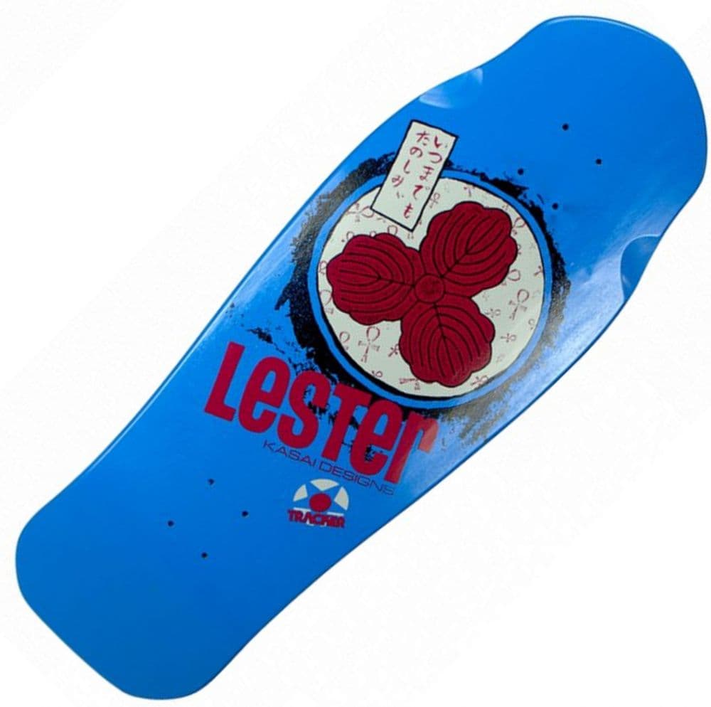 TRACKER "Oak Leaf" Lester Kasai Skateboard Deck 10 5" x 30 25" BLUE ...