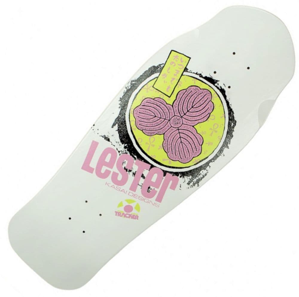 TRACKER "Oak Leaf" Lester Kasai Skateboard Deck 10 5" x 30 25" WHITE ...