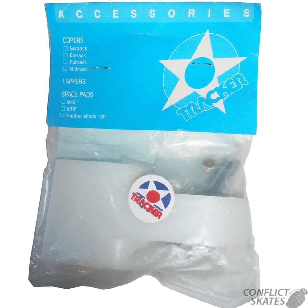 TRACKER TRUCKS "Lapper" NOS Skateboard 80s WHITE Original NIP single ...