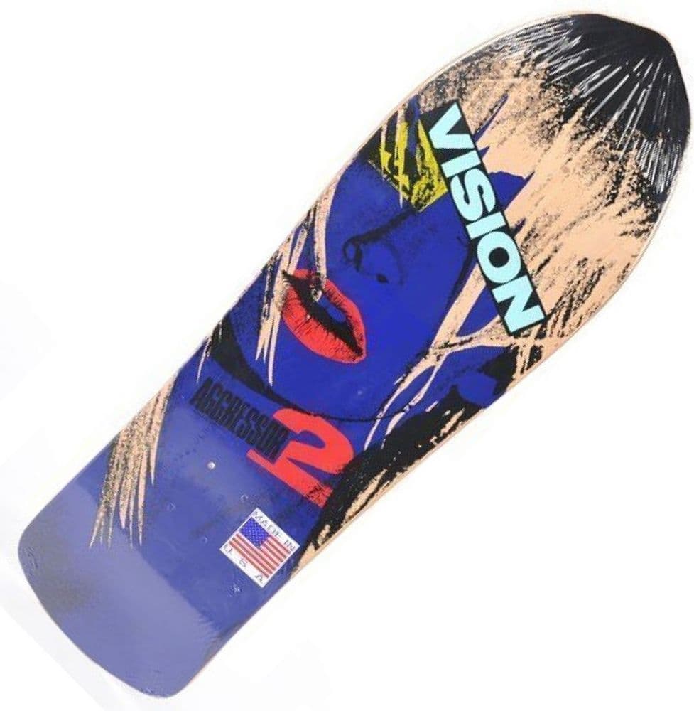 VISION "Aggressor 2 OG" Skateboard Deck 10" x 30 25" Reissue 1986 ...
