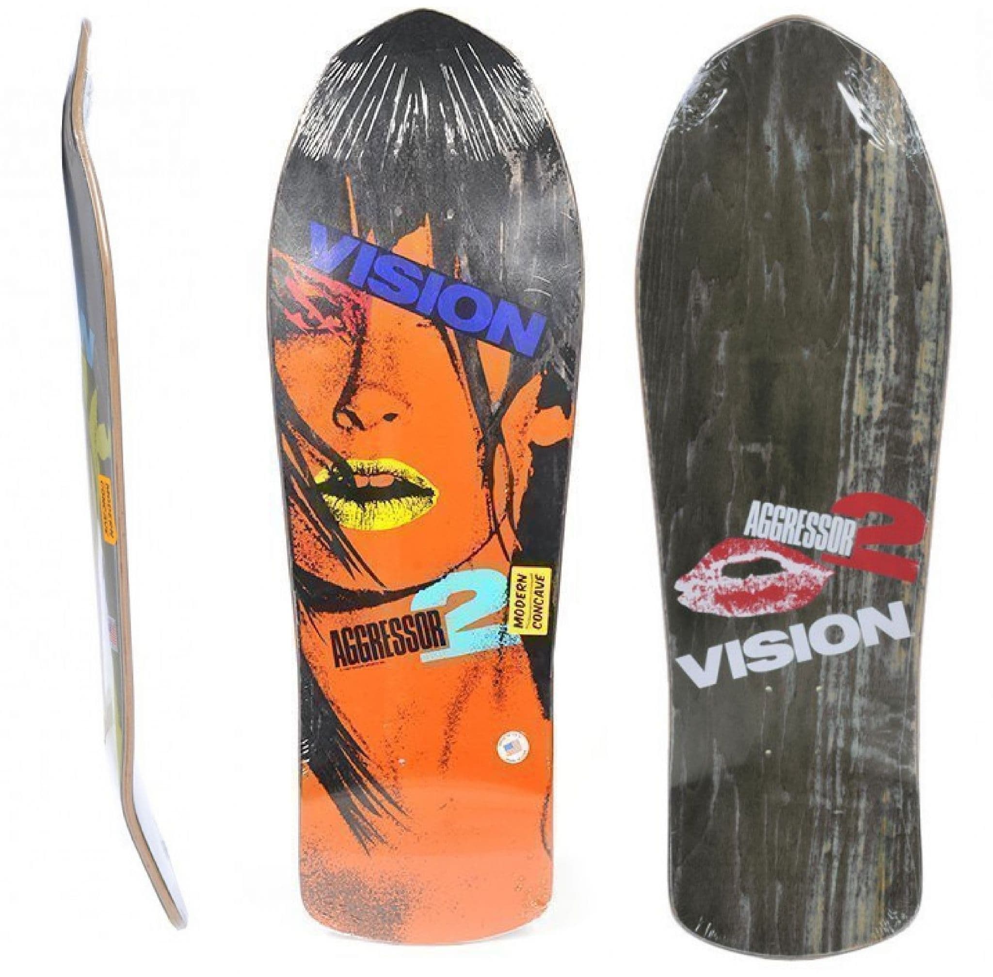 VISION "Aggressor 2" Skateboard Deck 10" x 30" Reissue 1986 ORANGE ...