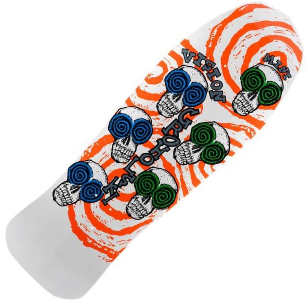 VISION "Groholski Skeleton Mini" Skateboard Deck 9 75" x 30" WHITE Old ...