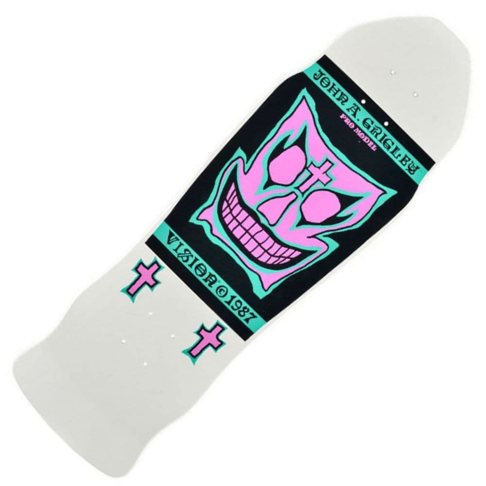 VISION "John A Grigley I" Skateboard Deck 9 5" x 30" WHITE Slight 2nd ...