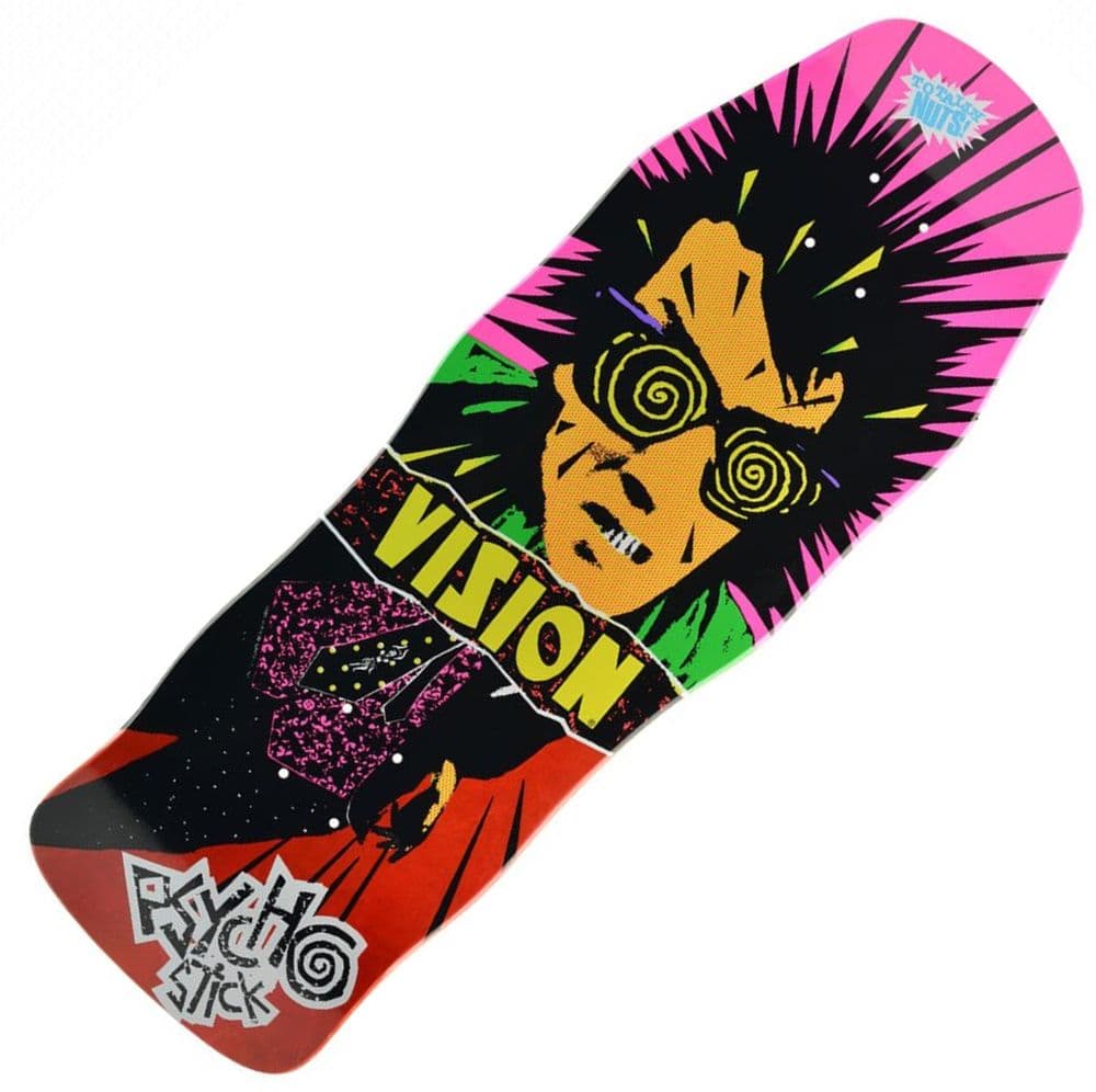 VISION "Psycho Stick" Skateboard Deck 80s 10" x 30" Old Skool RED New ...