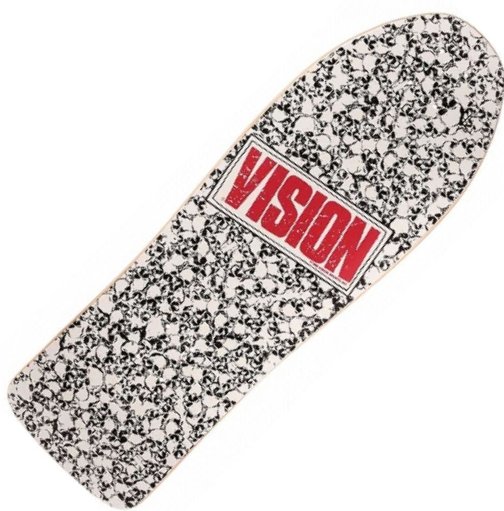 VISION "Punk Skulls" Skateboard Deck 10" x 30 25" WHITE Reissue