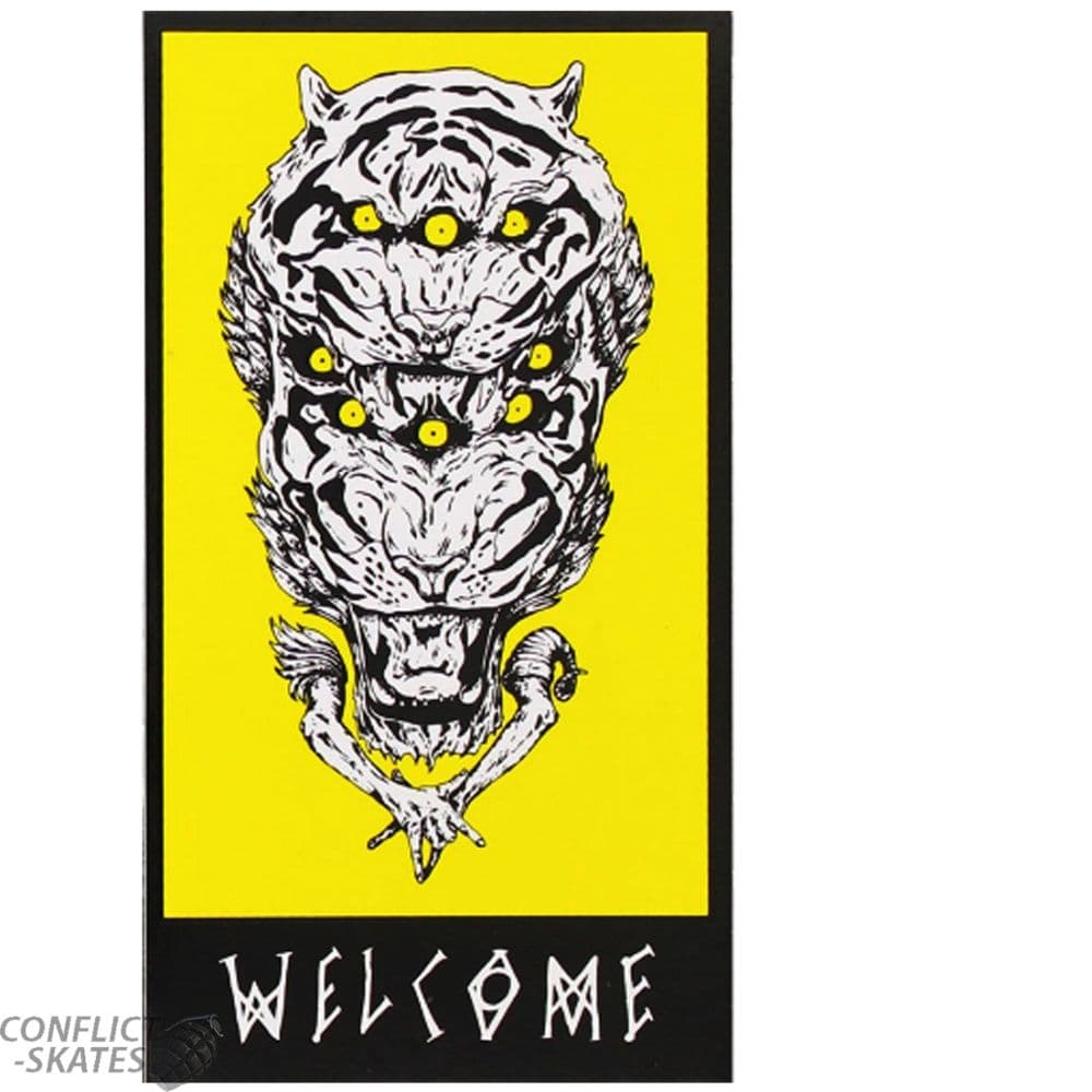 WELCOME SKATEBOARDS "Tiger" Skateboard Sticker 10cm