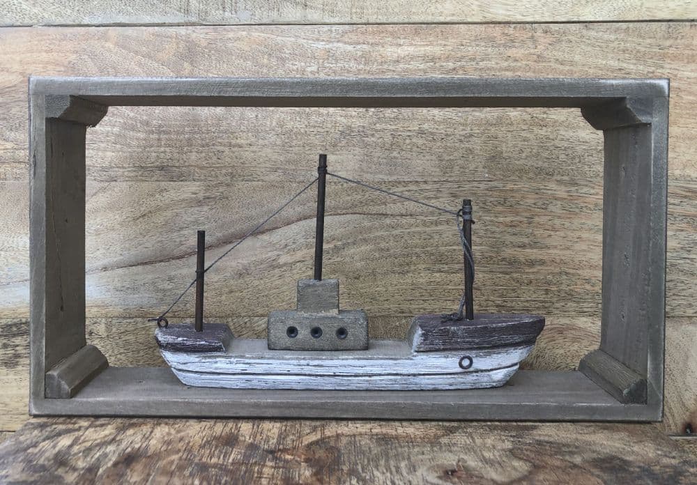RUSTIC FRAMED BOAT