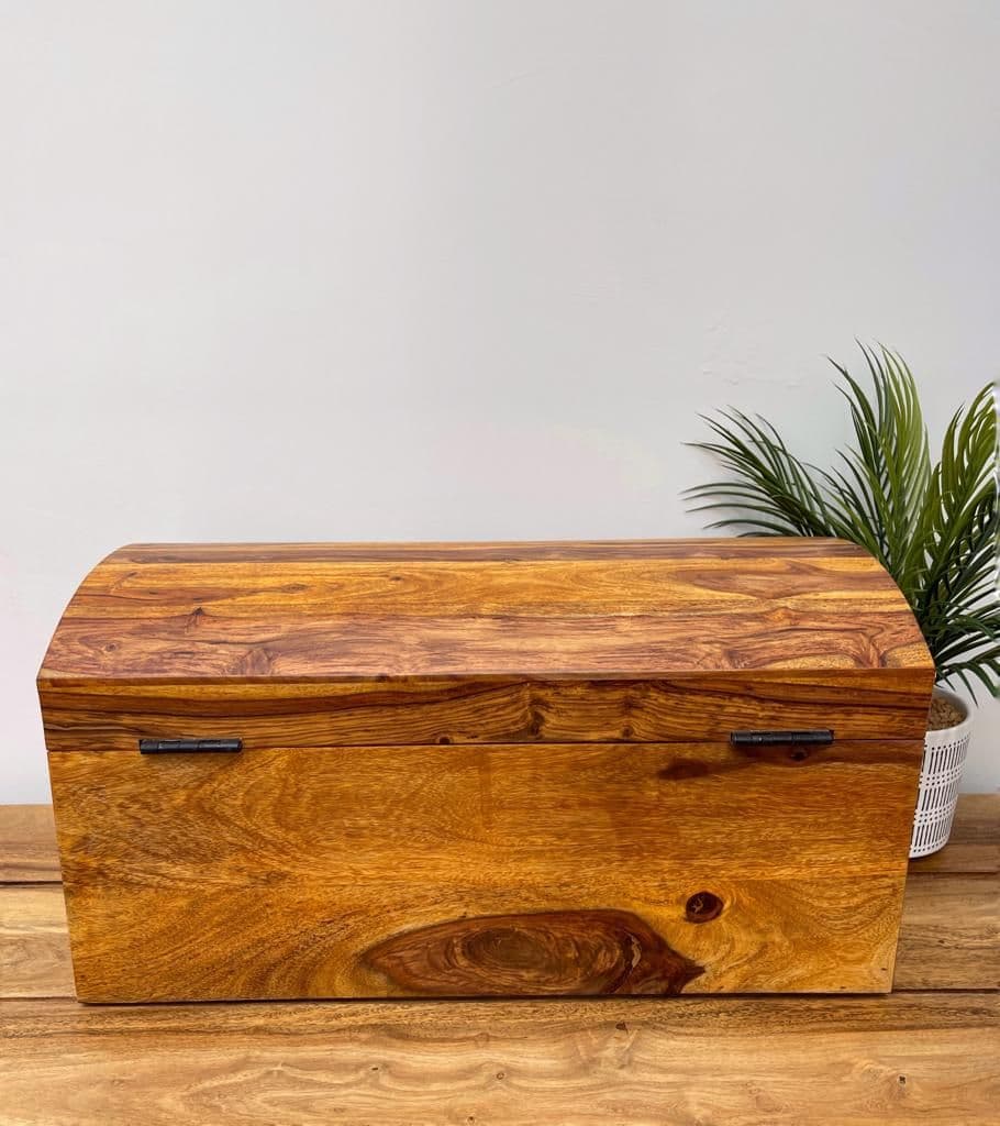 SHEESHAM WOOD TREASURE CHEST TRUNKS - 4 sizes