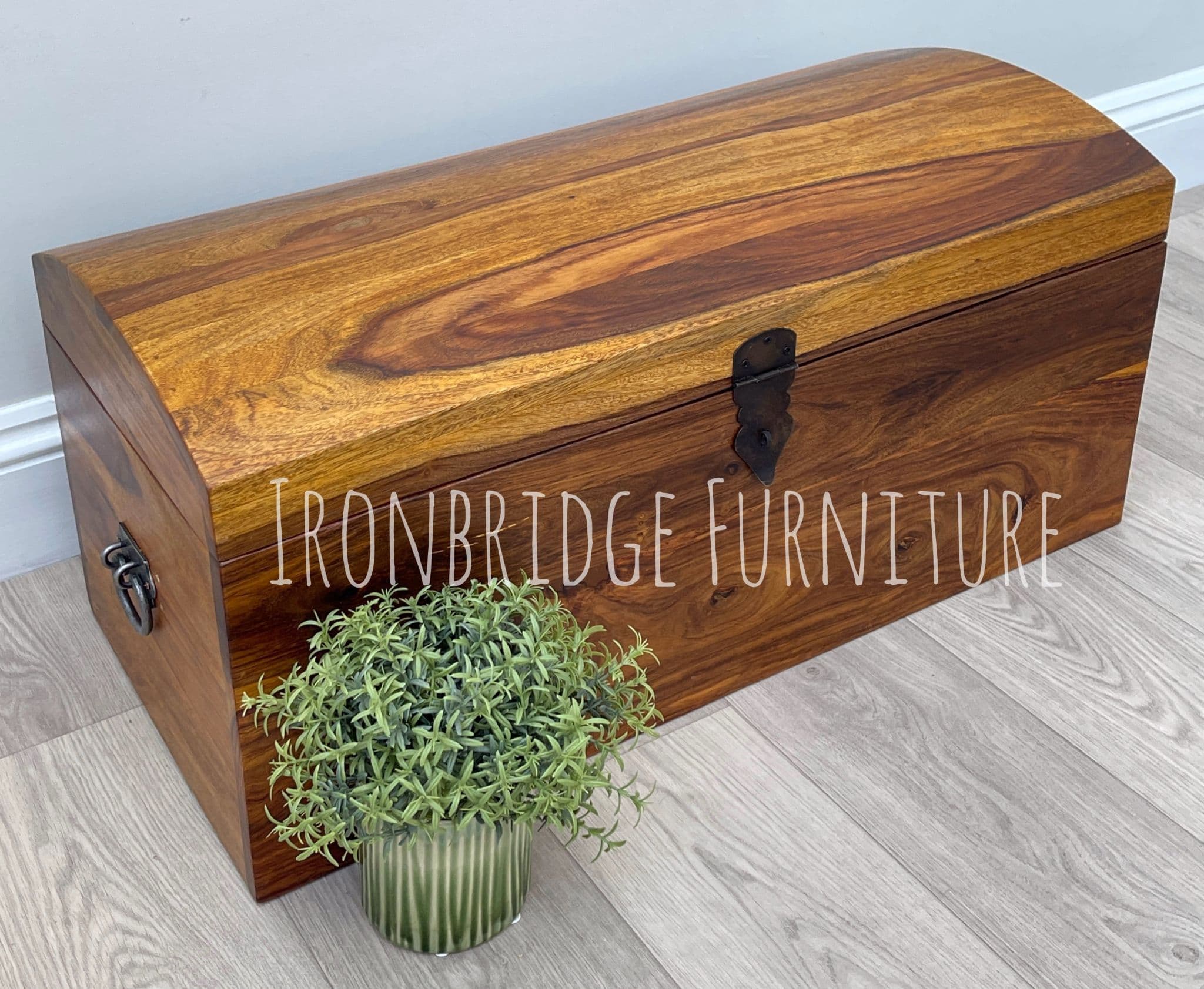 SHEESHAM WOOD TREASURE CHEST TRUNKS - 4 sizes