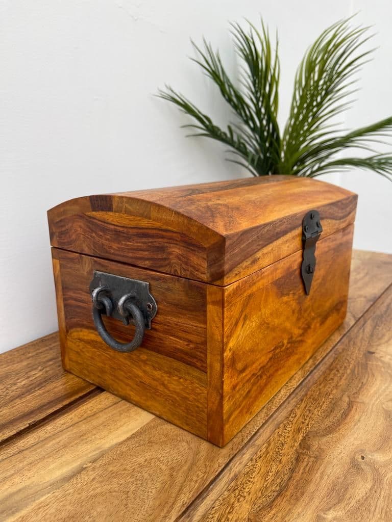 SHEESHAM WOOD TREASURE CHEST TRUNKS - 4 sizes