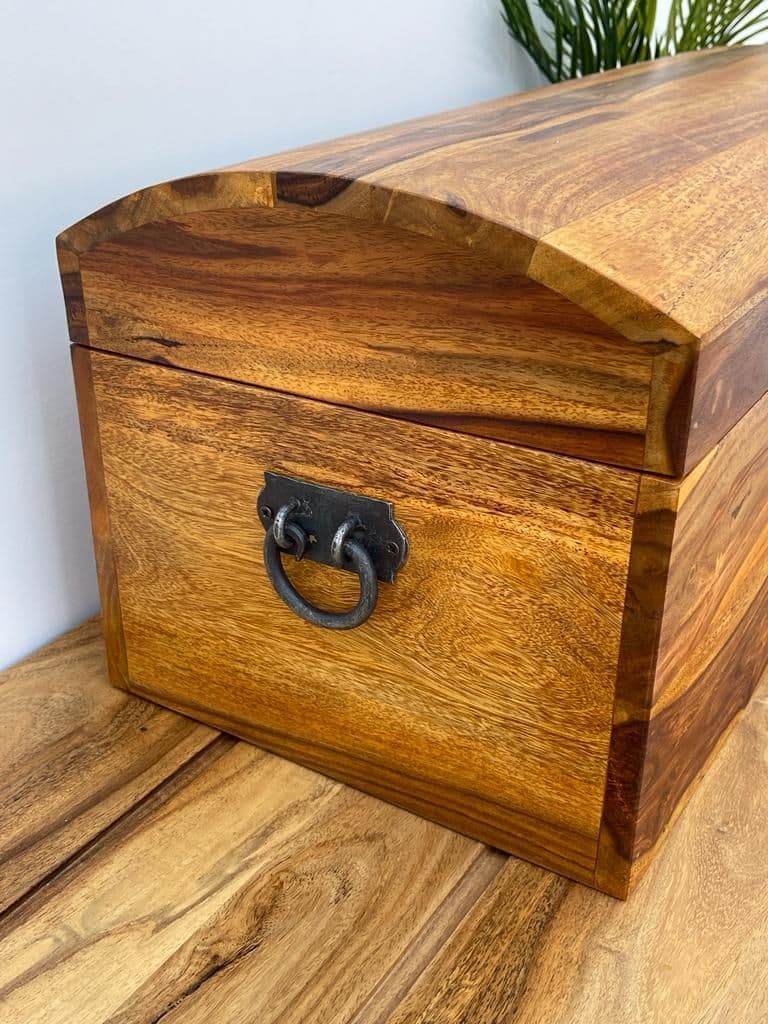 SHEESHAM WOOD TREASURE CHEST TRUNKS - 4 sizes