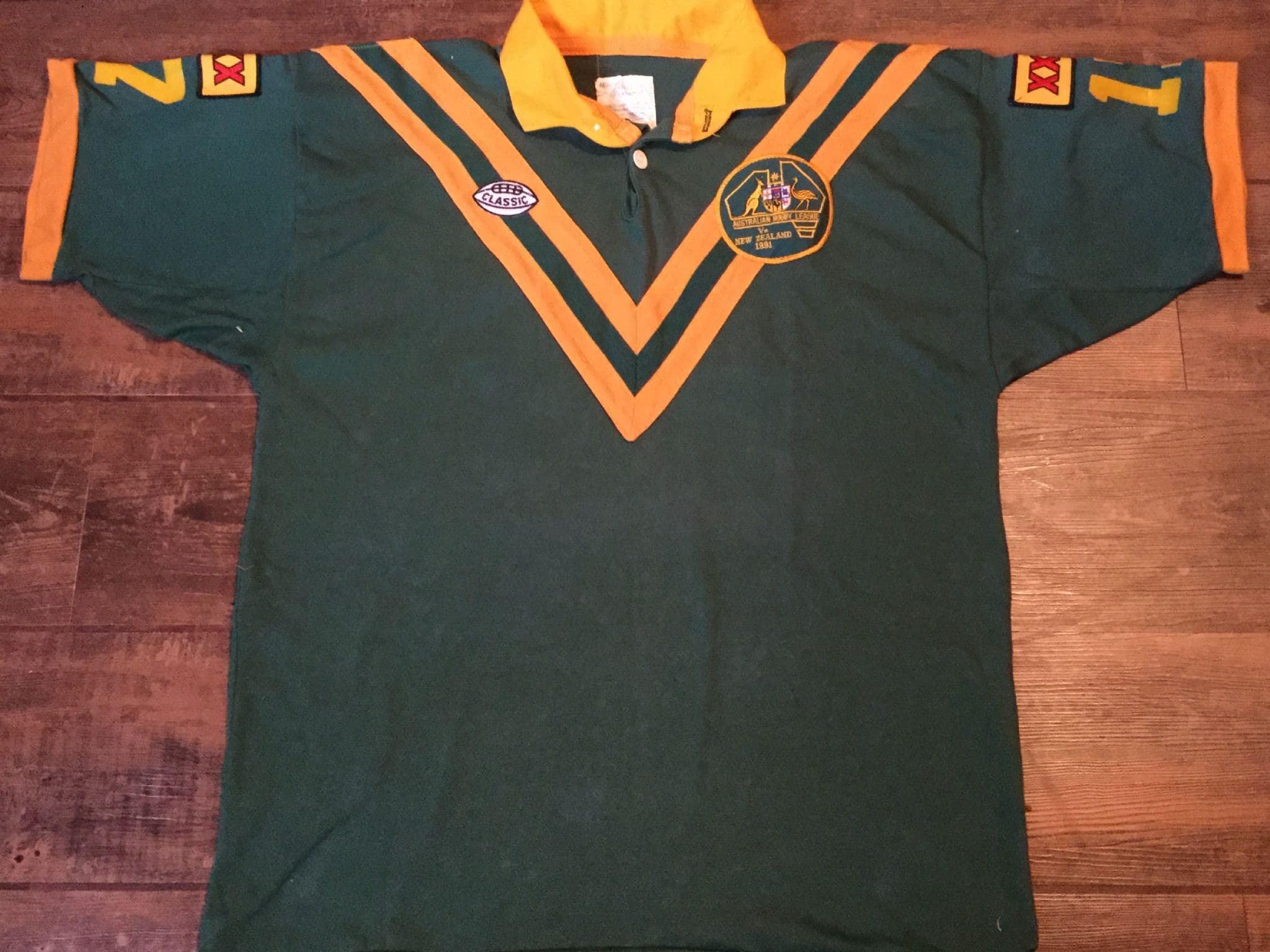 Classic Rugby Shirts | 1991 Australia Kangaroos Vintage Old Rugby Jerseys