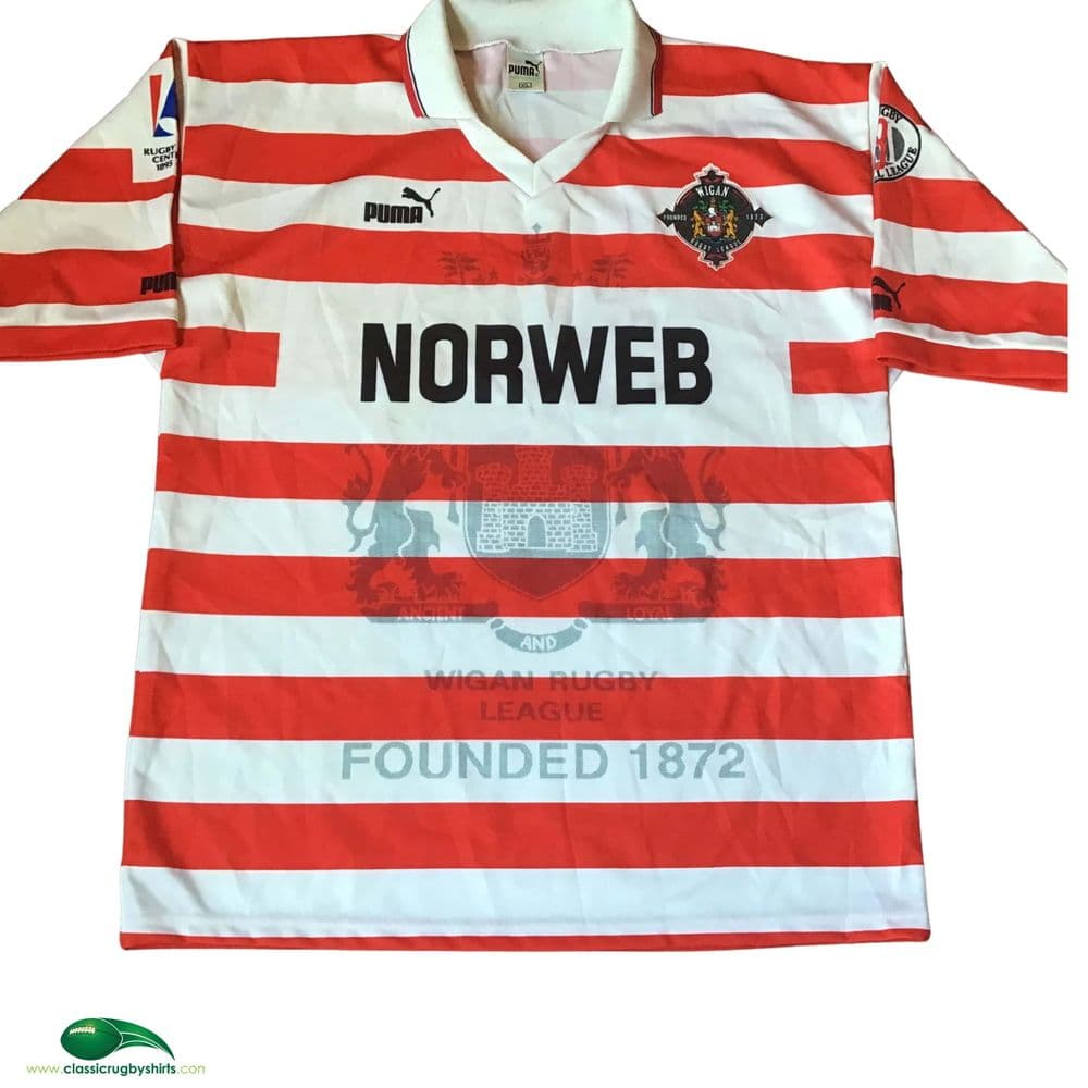 Classic Rugby Shirts | 1995 Wigan Centenary RL Vintage Old Jerseys