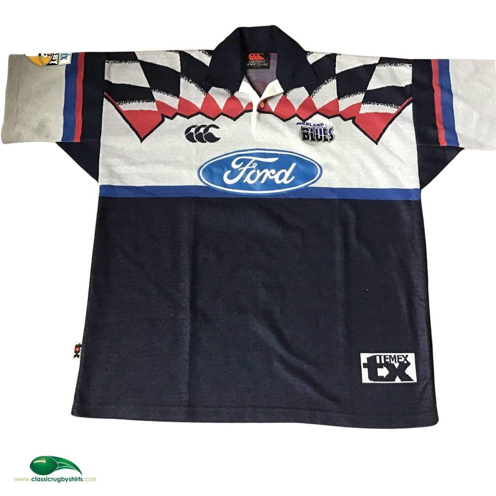 Super Rugby Shirts | 1997 Auckland Blues Vintage Old Temex Jerseys