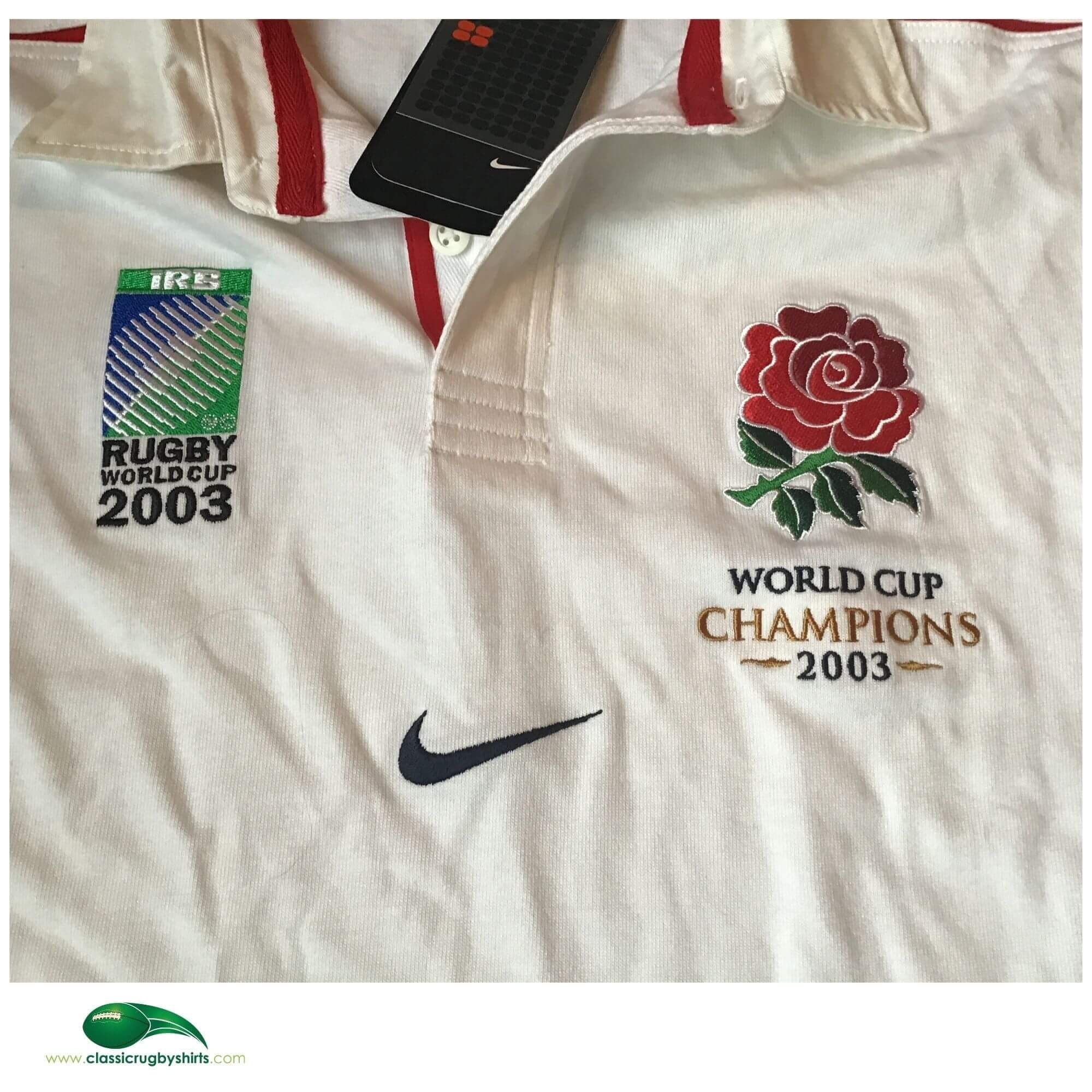World Rugby Shirts | 2003 England RWC Classic Vintage Old Jerseys