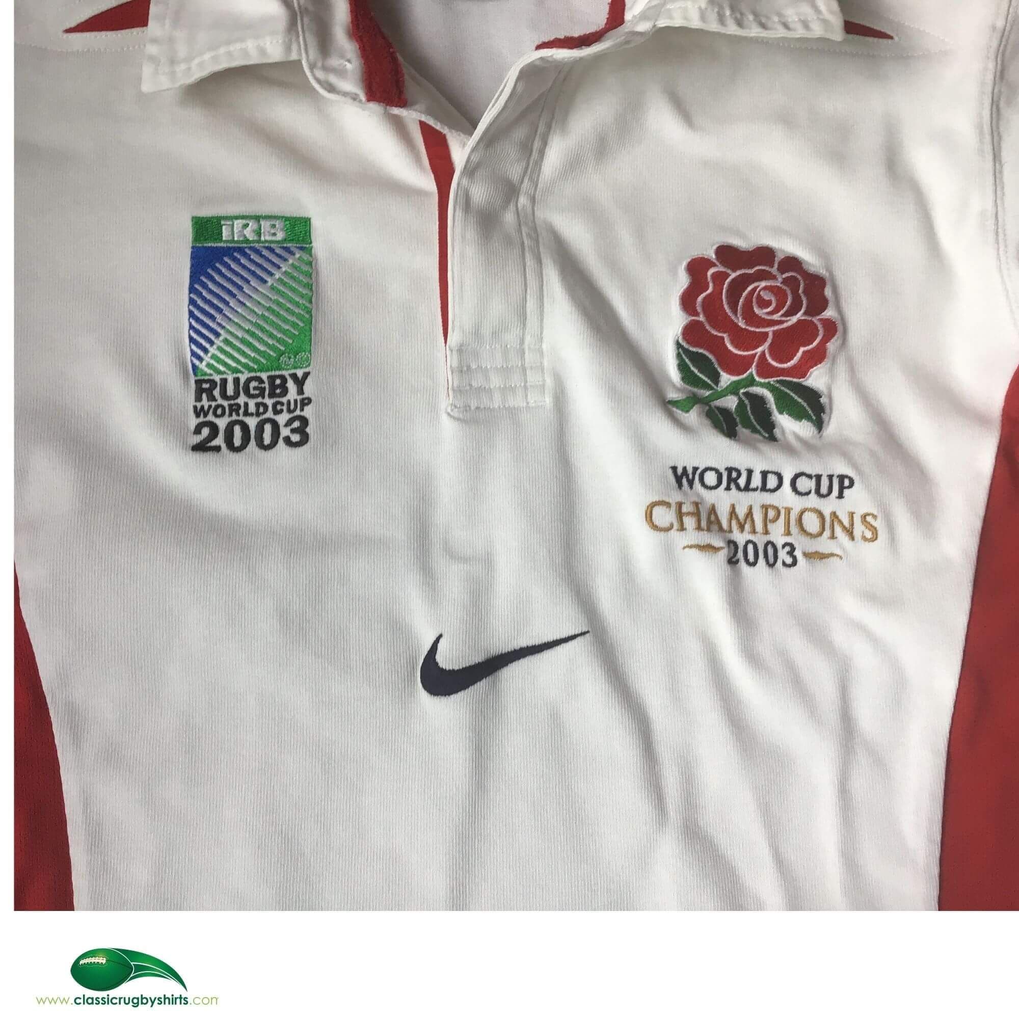 World Cup Rugby Shirts | 2003 England RWC Champions Vintage Old Jerseys
