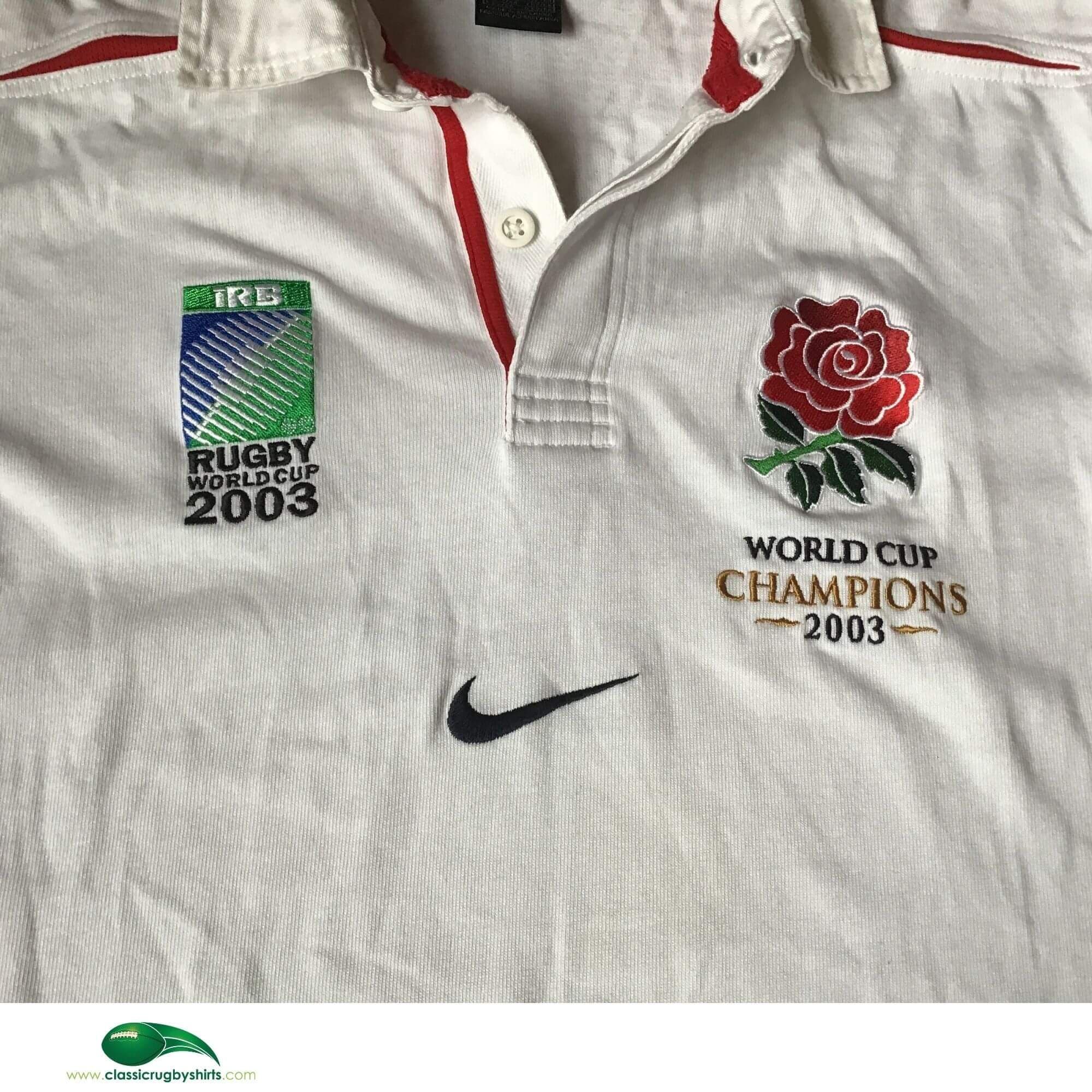 World Cup Rugby Shirts | 2003 England RWC Vintage Jerseys
