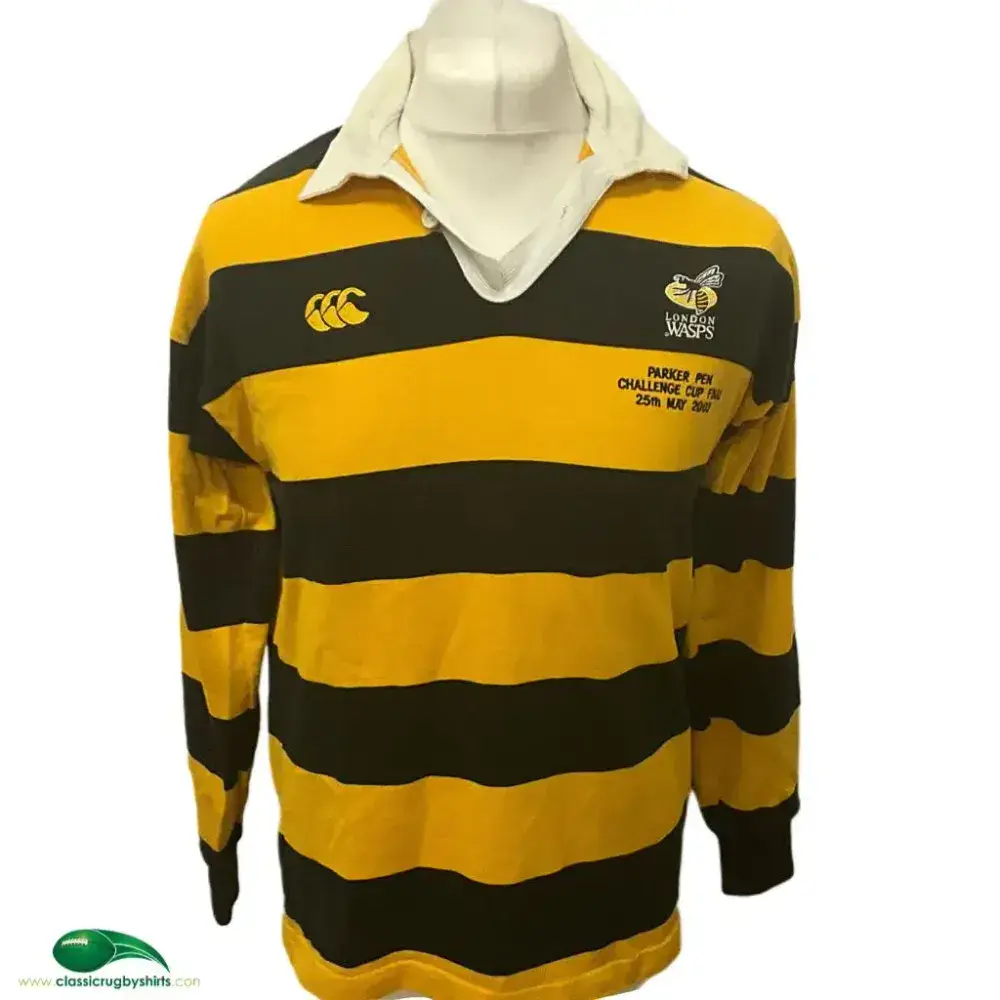 2003 Wasps Parker Pen Challenge Cup Vintage Old Rugby Shirts Jerseys