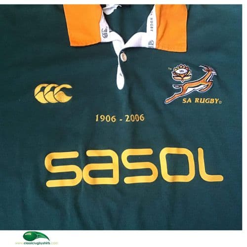 World Rugby Shirts | 2006 Springboks Centenary Old Classic Jerseys